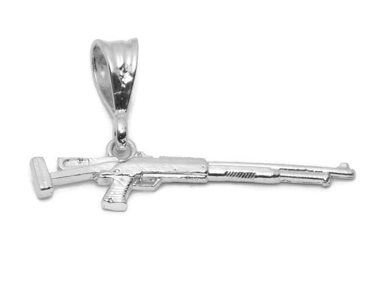 Sterling Silver .925 Mossberg 500 Cruiser 20 Rifle Charm Pendant